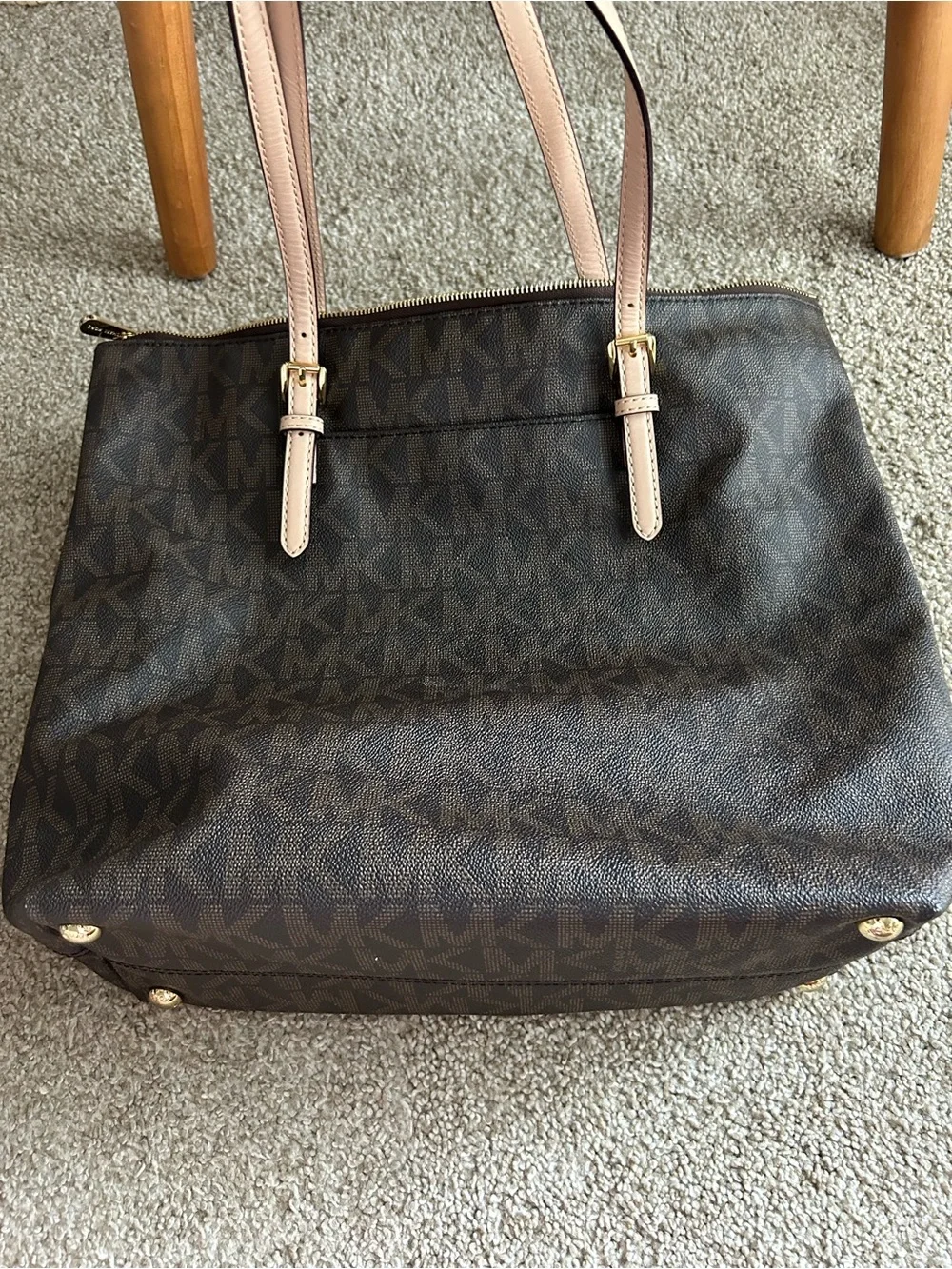 Michael Kors | Bags | Michael Kors Brown Mk Monogram Tote | Poshmark